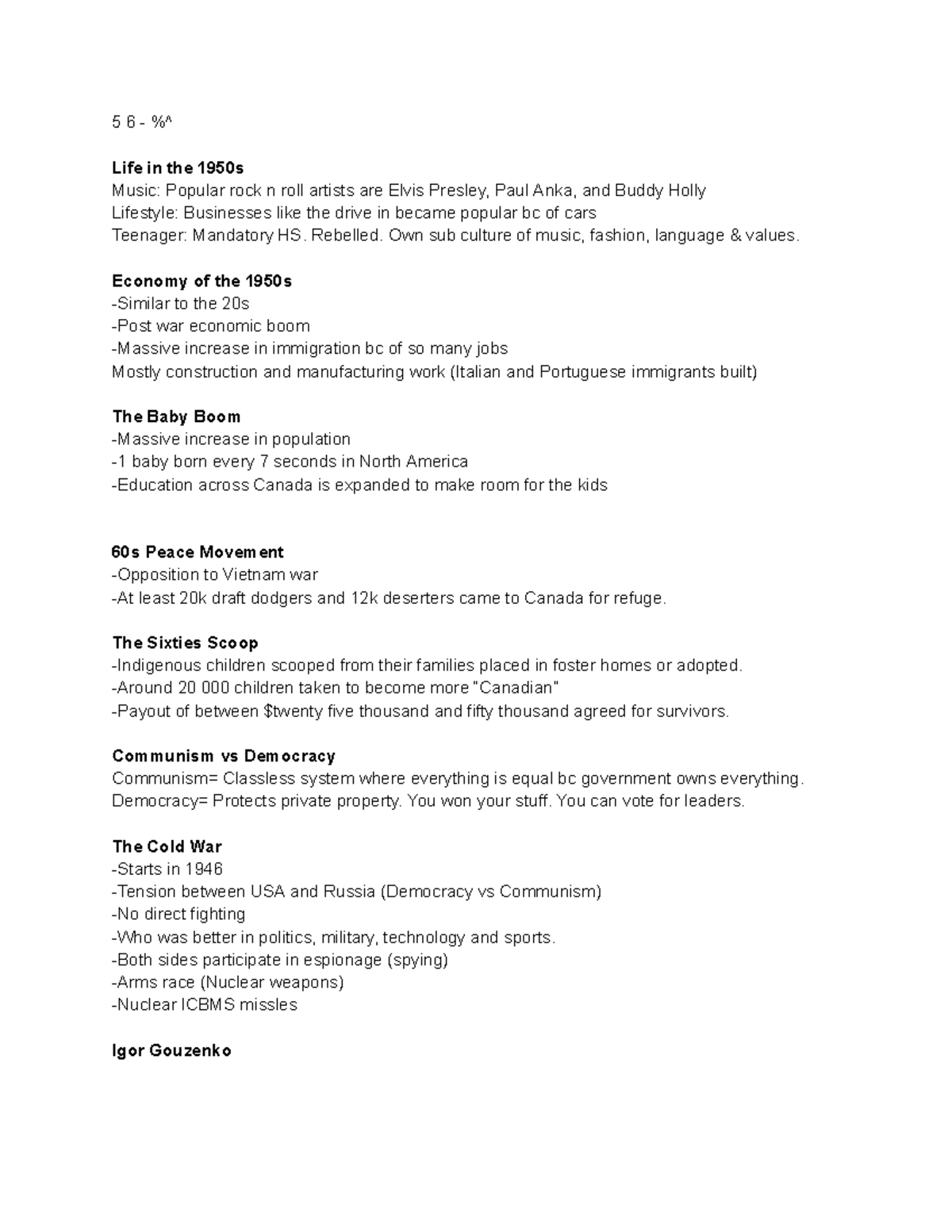 Unit 4 & 5 Review: Life in the 1950s and Cold War Dynamics - Studocu