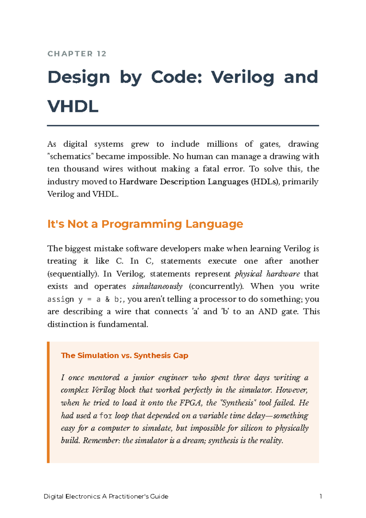 CHAPTER 12: Verilog & VHDL Design Insights - Studocu