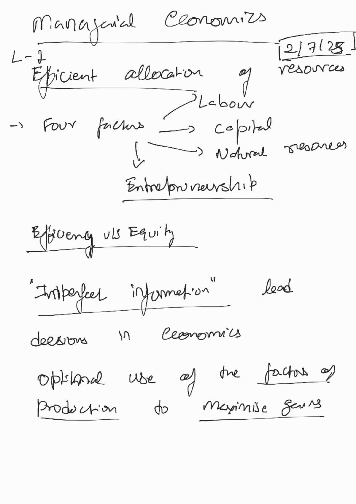 Managerial Economics I: Resource Allocation & Demand Analysis - Studocu