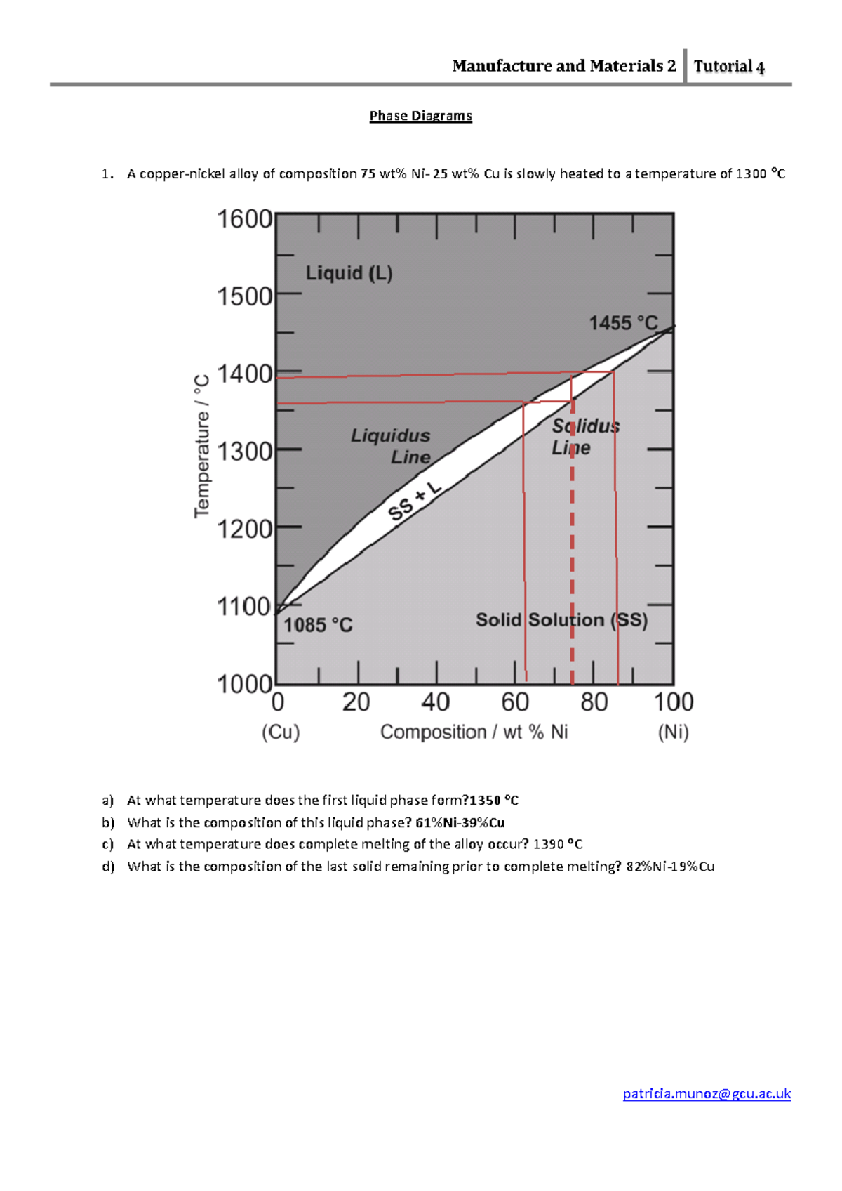 Solution Tutorial 4-Phase Diagrams - Manufacture and Materials 2 ...
