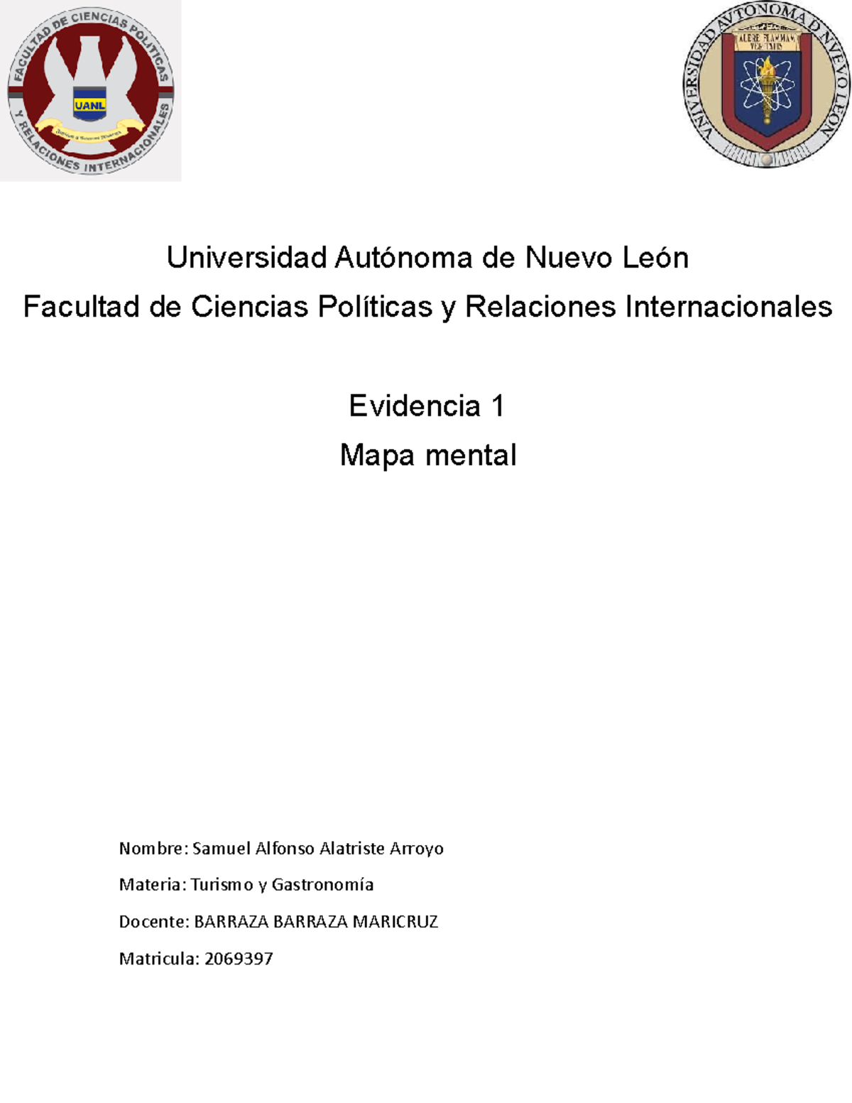 Ev1 Mapa Mental - Tarea de evidencia - Cultura de paz y derechos humanos - Nombre: Samuel ...