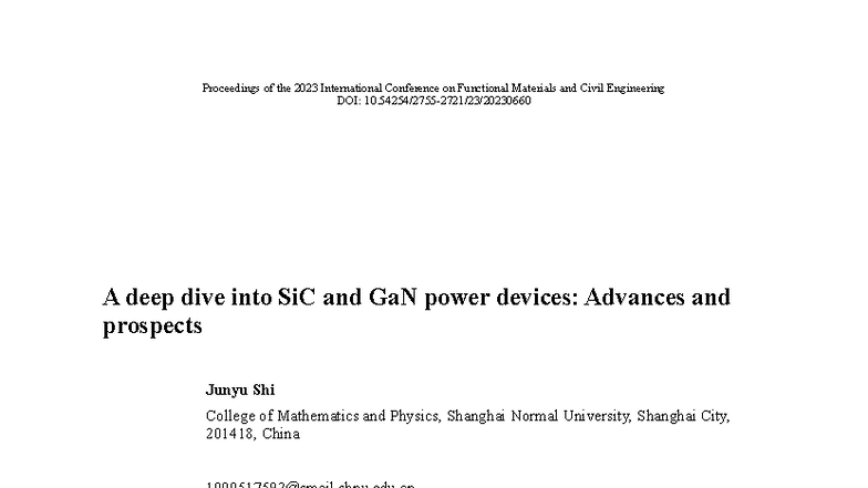 Advances in SiC and GaN Power Devices: Insights from 2023 Conference ...
