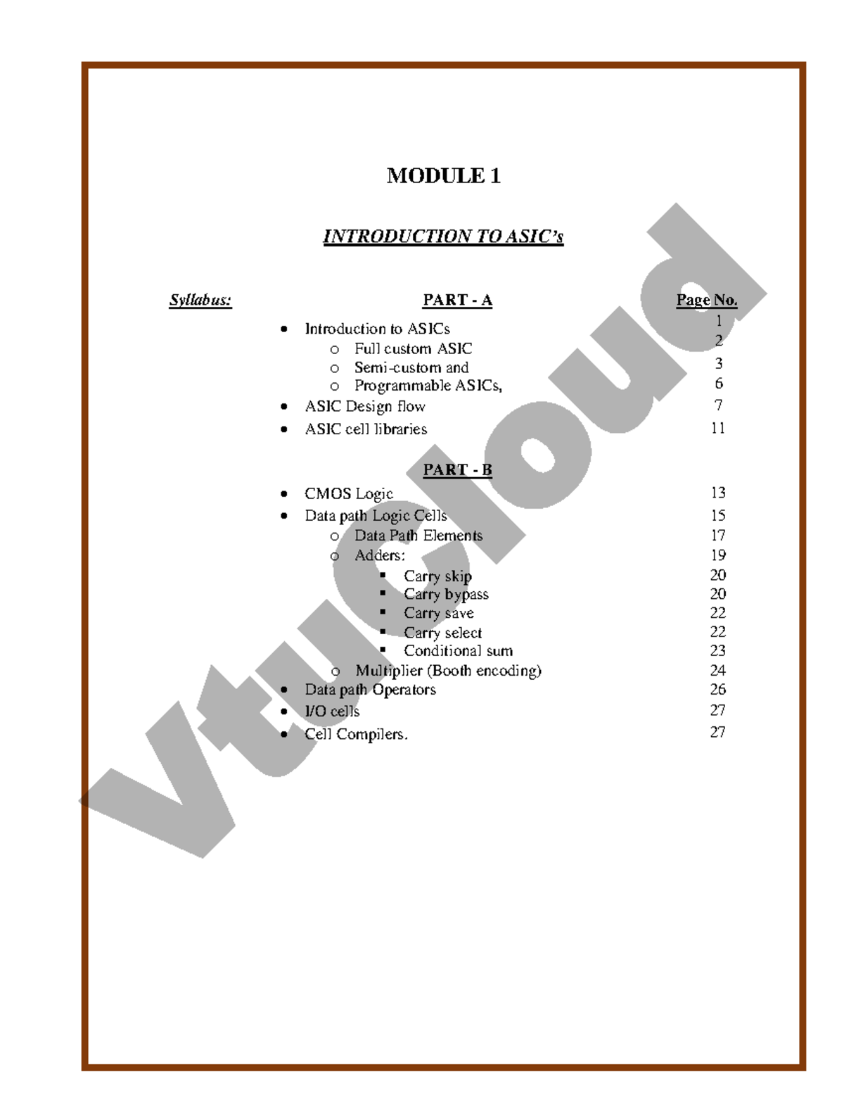 ASIC DESIGN MODULE 1: Introduction to ASICs and CMOS Logic Concepts - Studocu