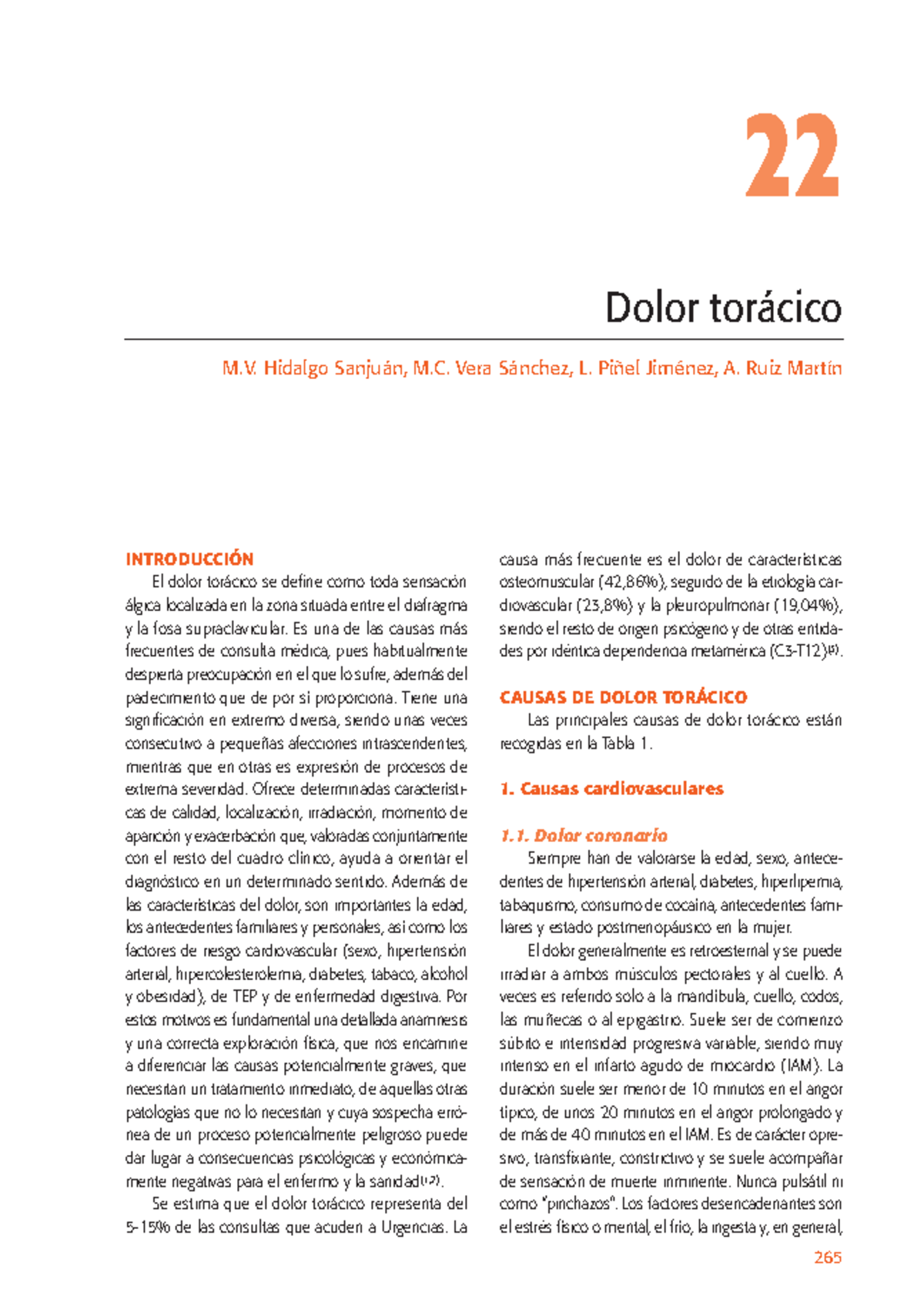 22 - Dolor Torácico en Neumología: Causas y Manejo Clínico - 3ª Ed ...