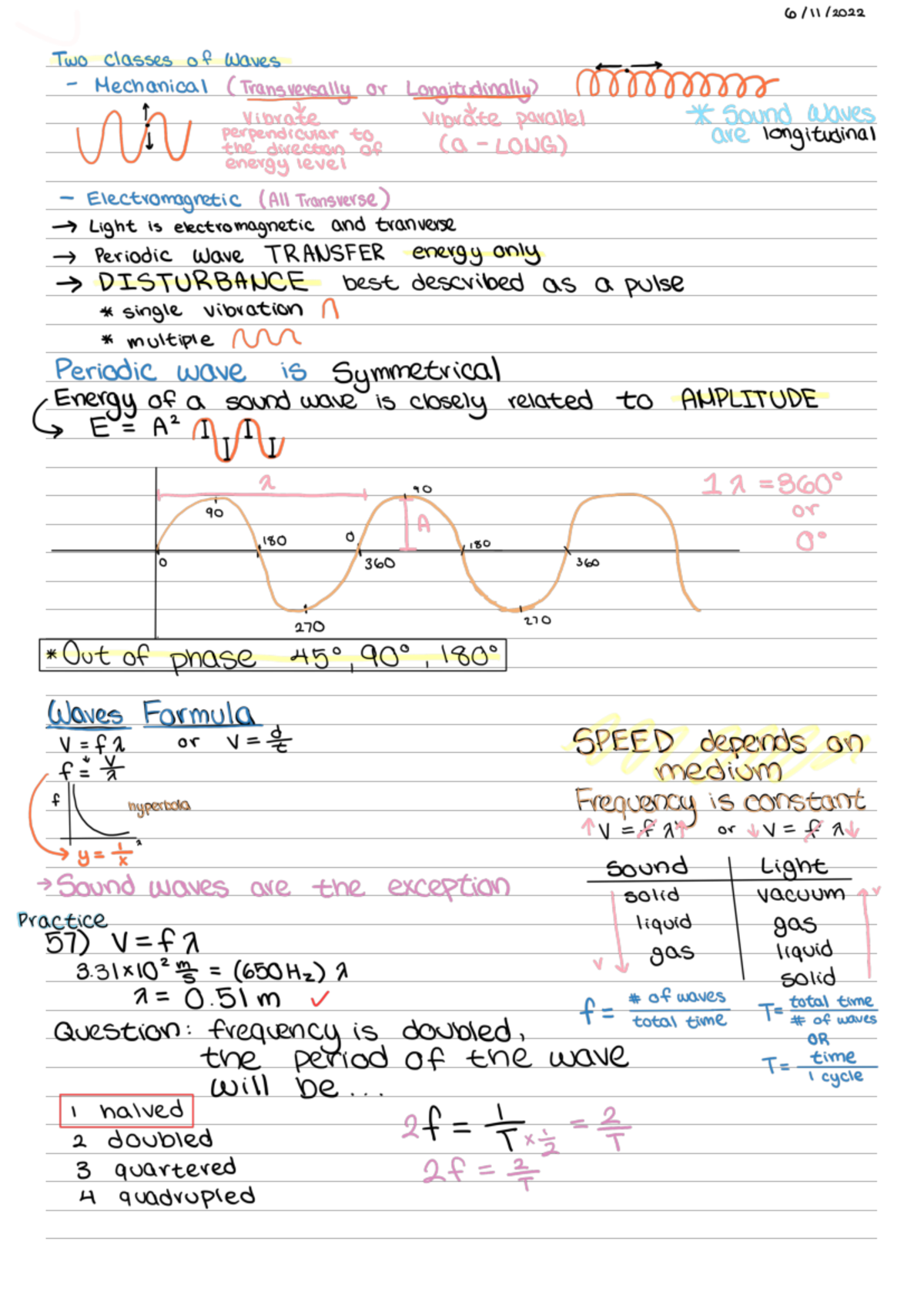 Waves Chapter & Practice - Two classes of waves Mechanical ...