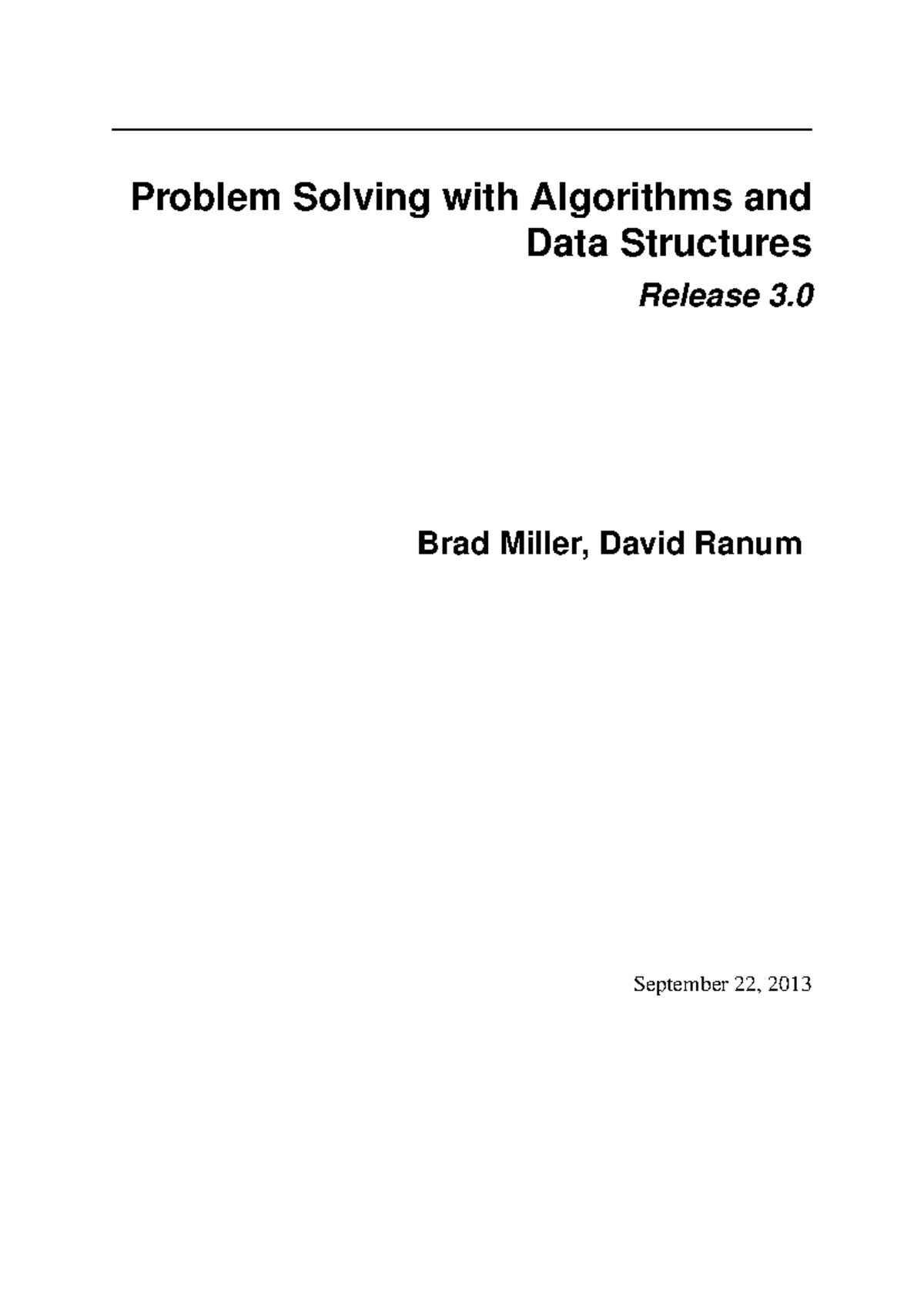Problem Solving with Algorithms and Data Structures Using Python [Release 3 - Problem Solving ...
