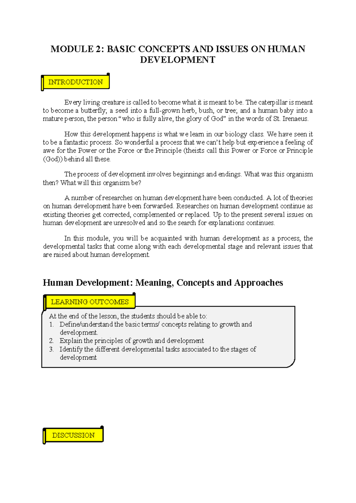 ED-101 Module 2: Key Concepts in Human Development - Studocu