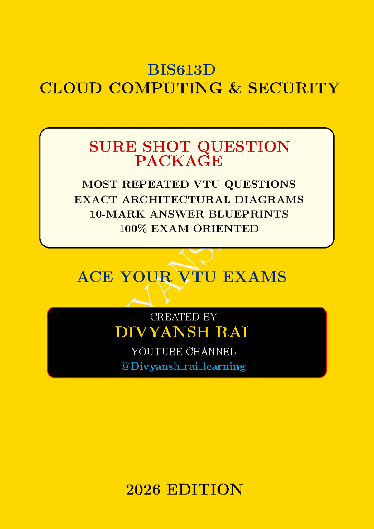 BIS613D Cloud Computing Security: Essential Q&A for Exam Success - Studocu