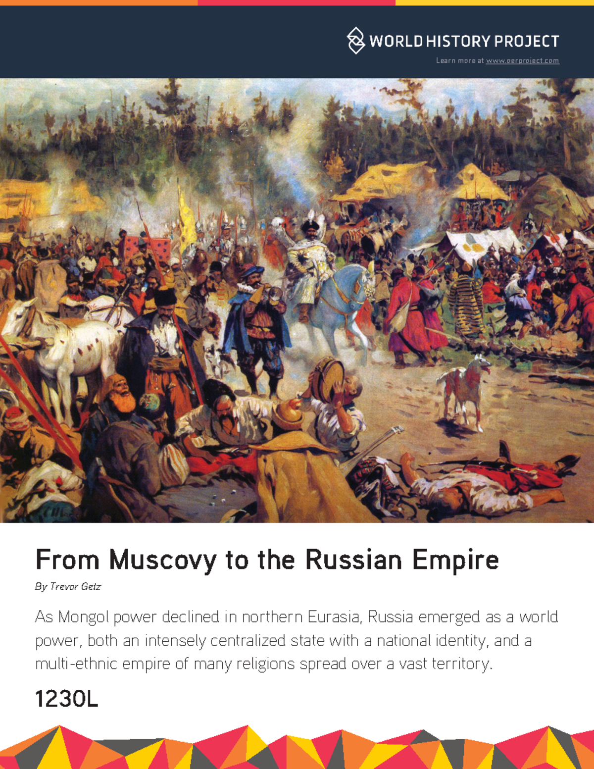 From Muscovy to the Russian Empire - Learn more at oerproject From ...