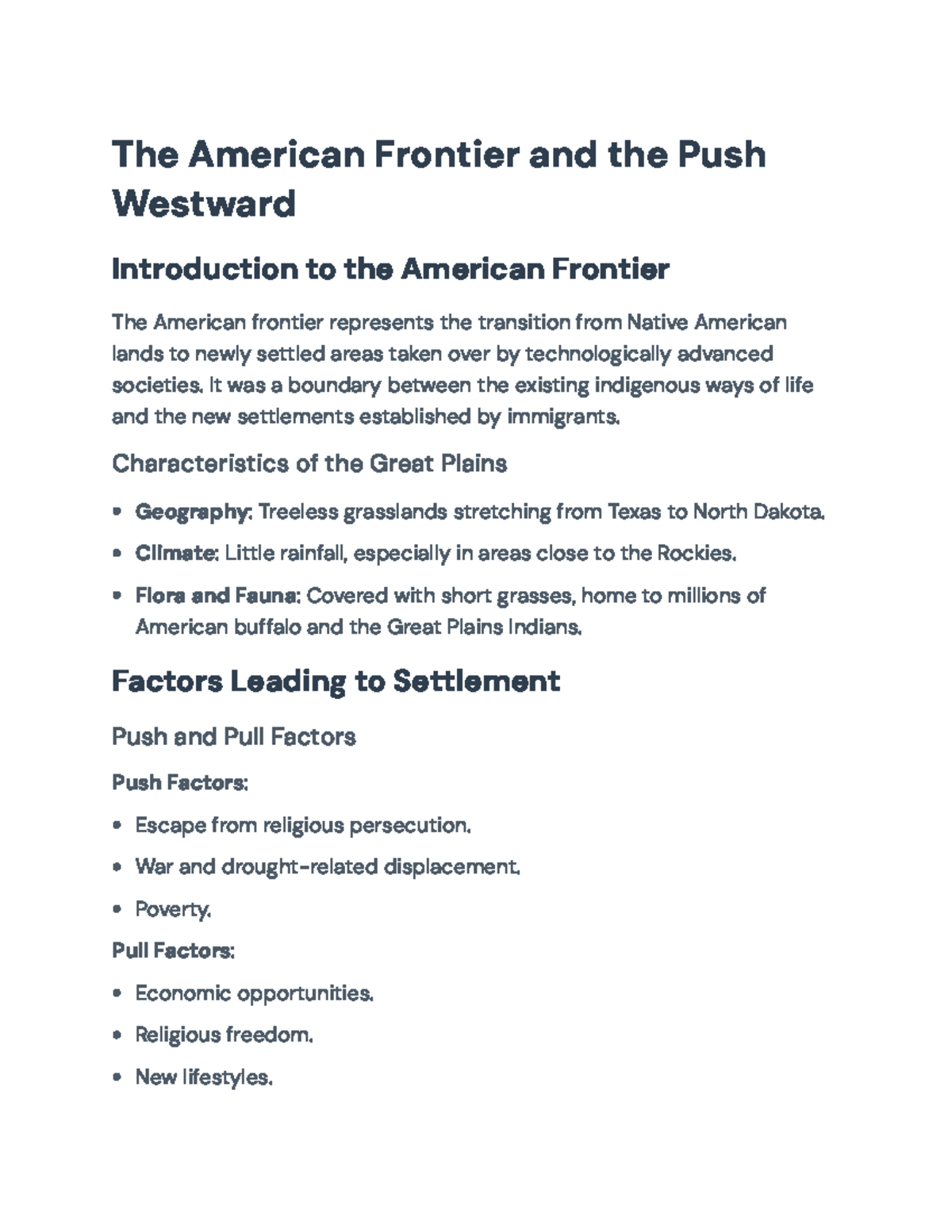 Westward Expansion and its Impact on Native Americans and Farmers - The ...