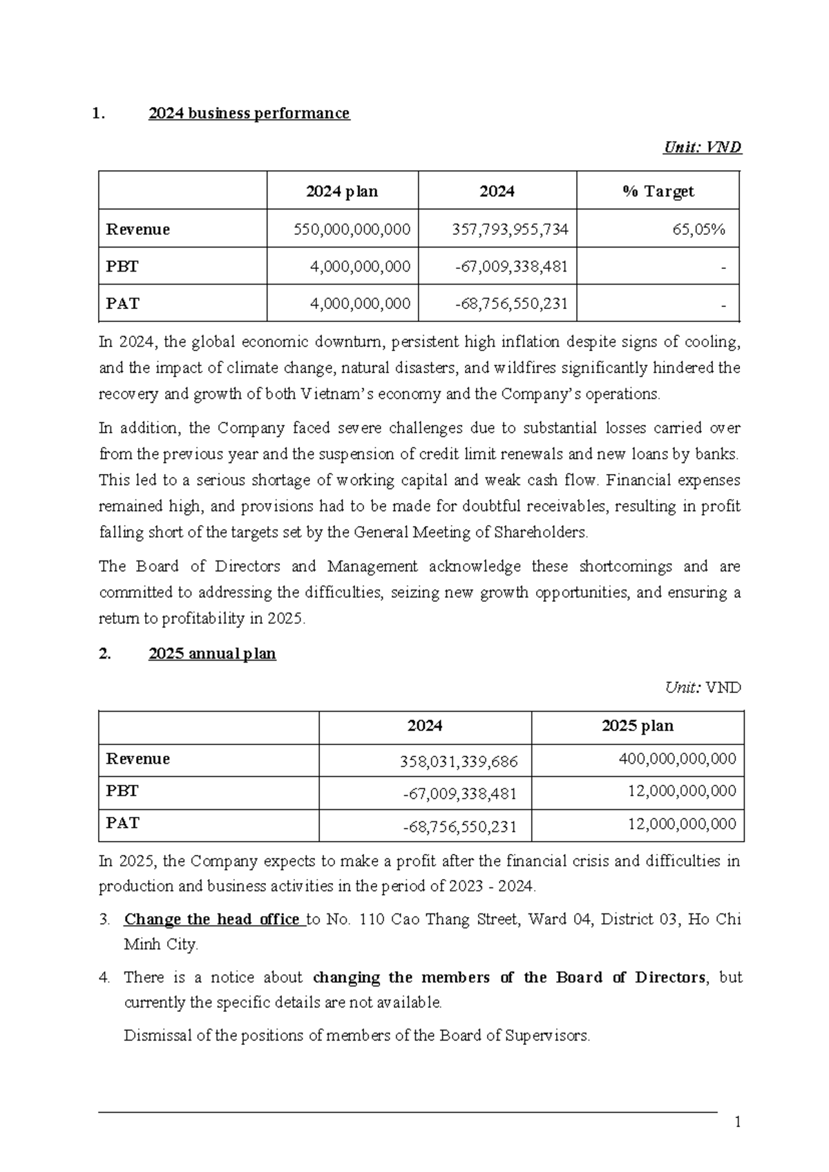 DDG AGM - 2024 Business Performance & 2025 Annual Plan Overview - Studocu
