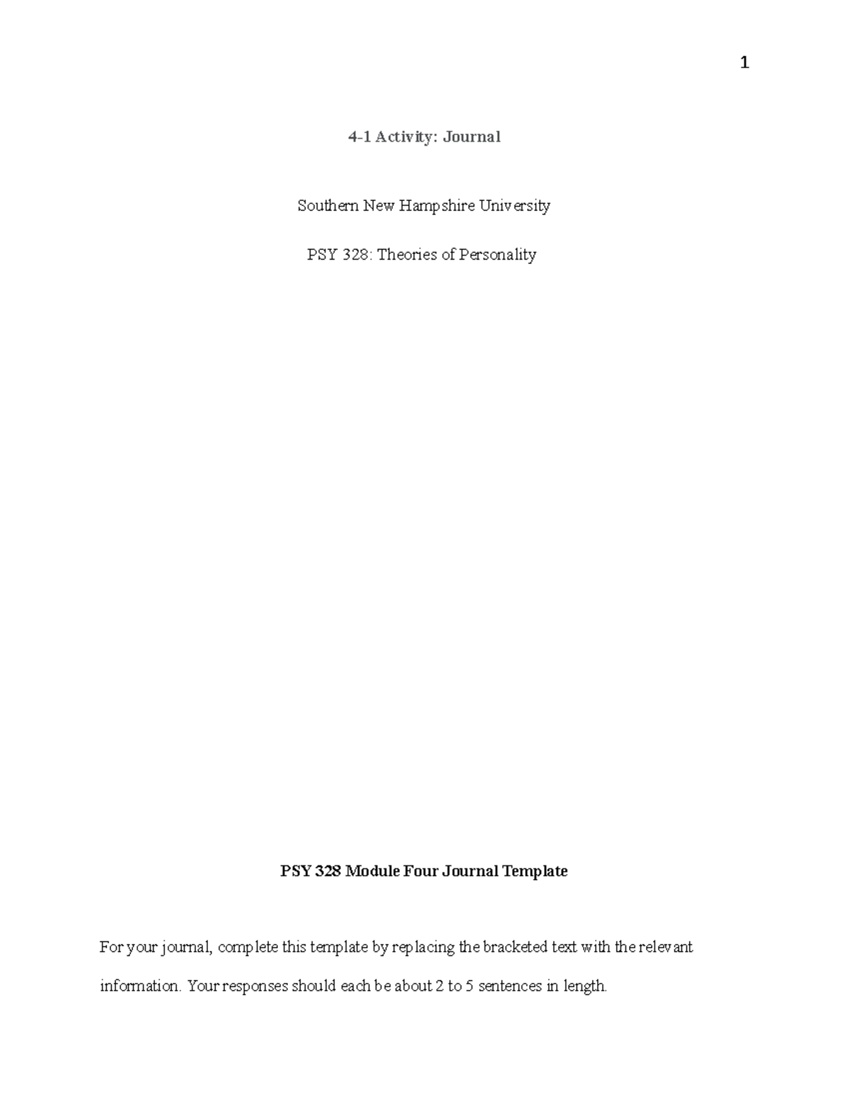 4-1 Activity Journal - assignment - 4-1 Activity: Journal Southern New ...