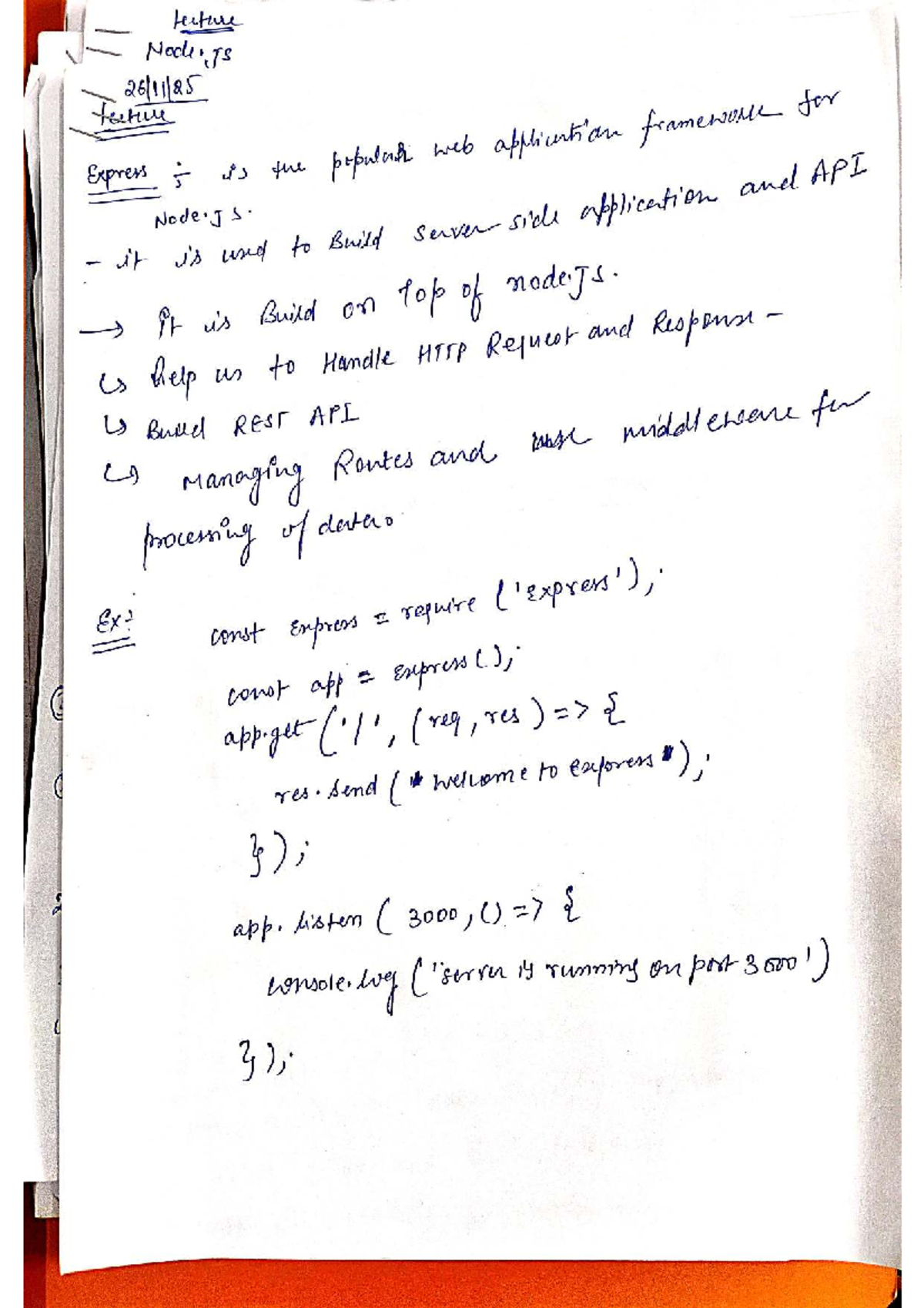 Unit 4 WT: Node.js Express and REST API Overview Notes - Studocu