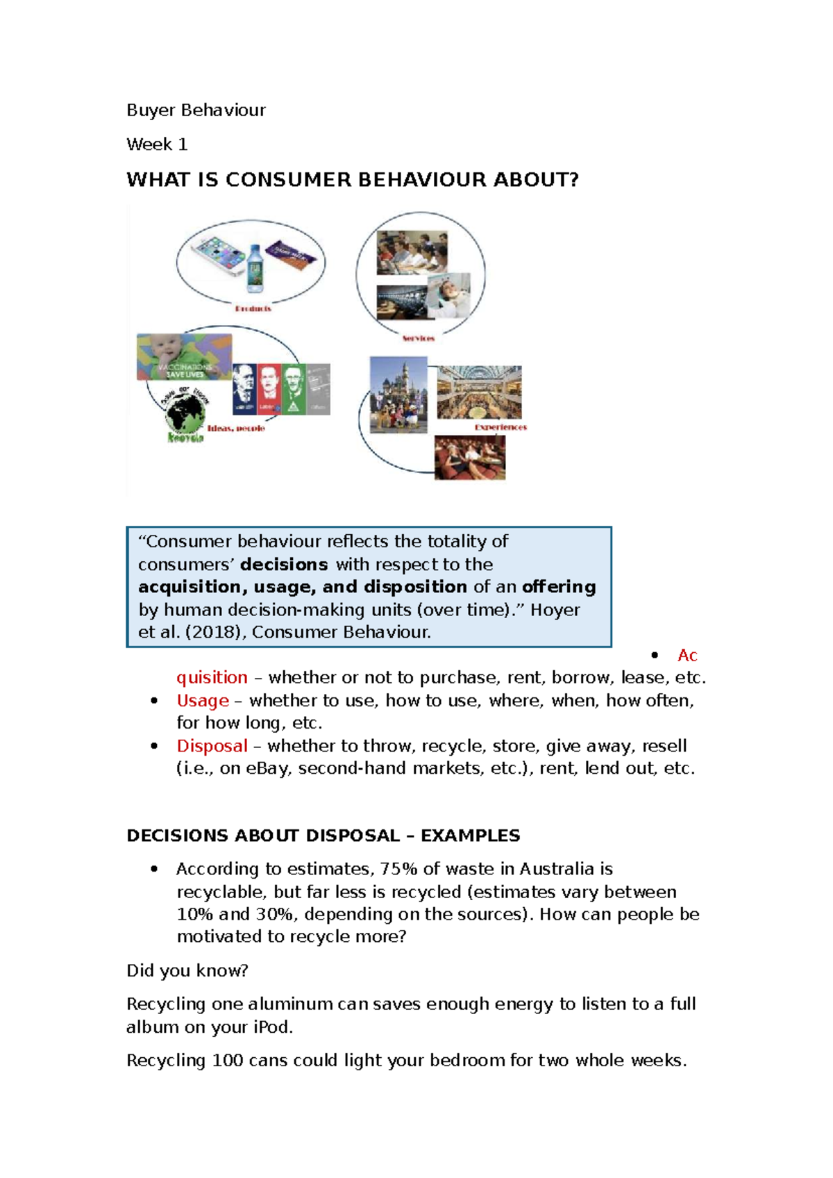 Buyer Behaviour - Week 1: Understanding Consumer Decisions and ...