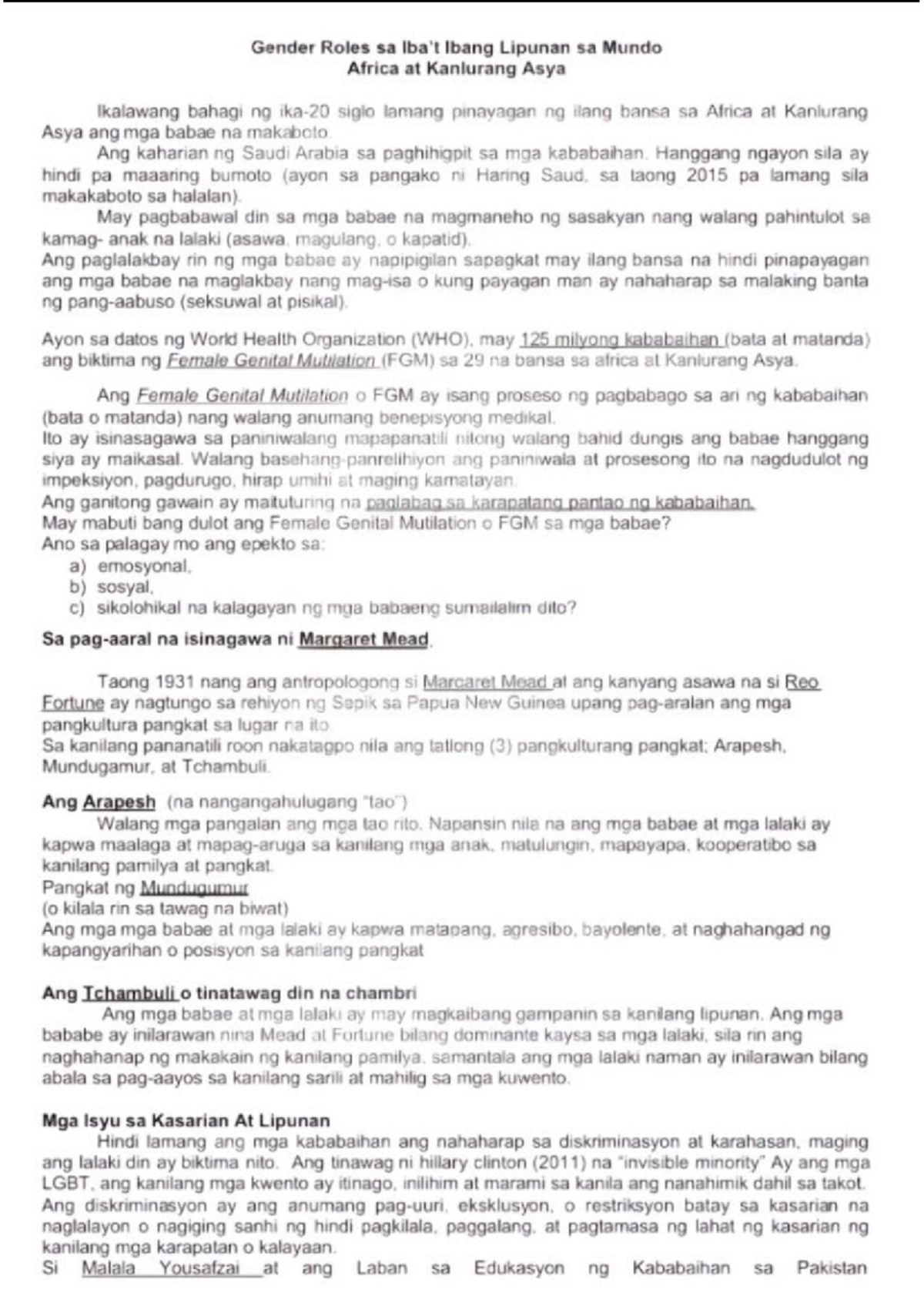 Araling Panlipunan Grade 10 3rd Quarter Study Guide - Studocu