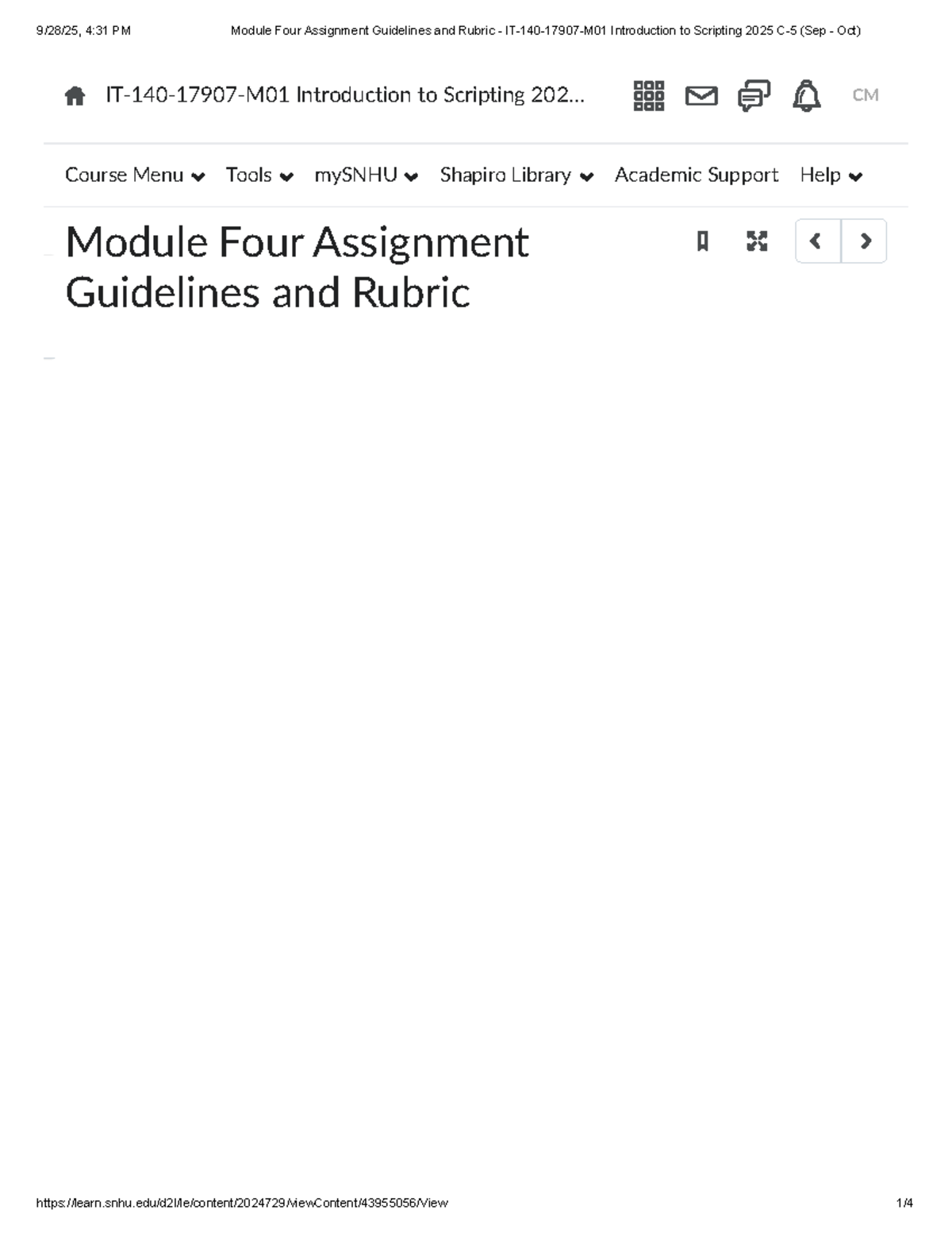Module Four Assignment: Pseudocode for Game Program - IT 140 - Studocu