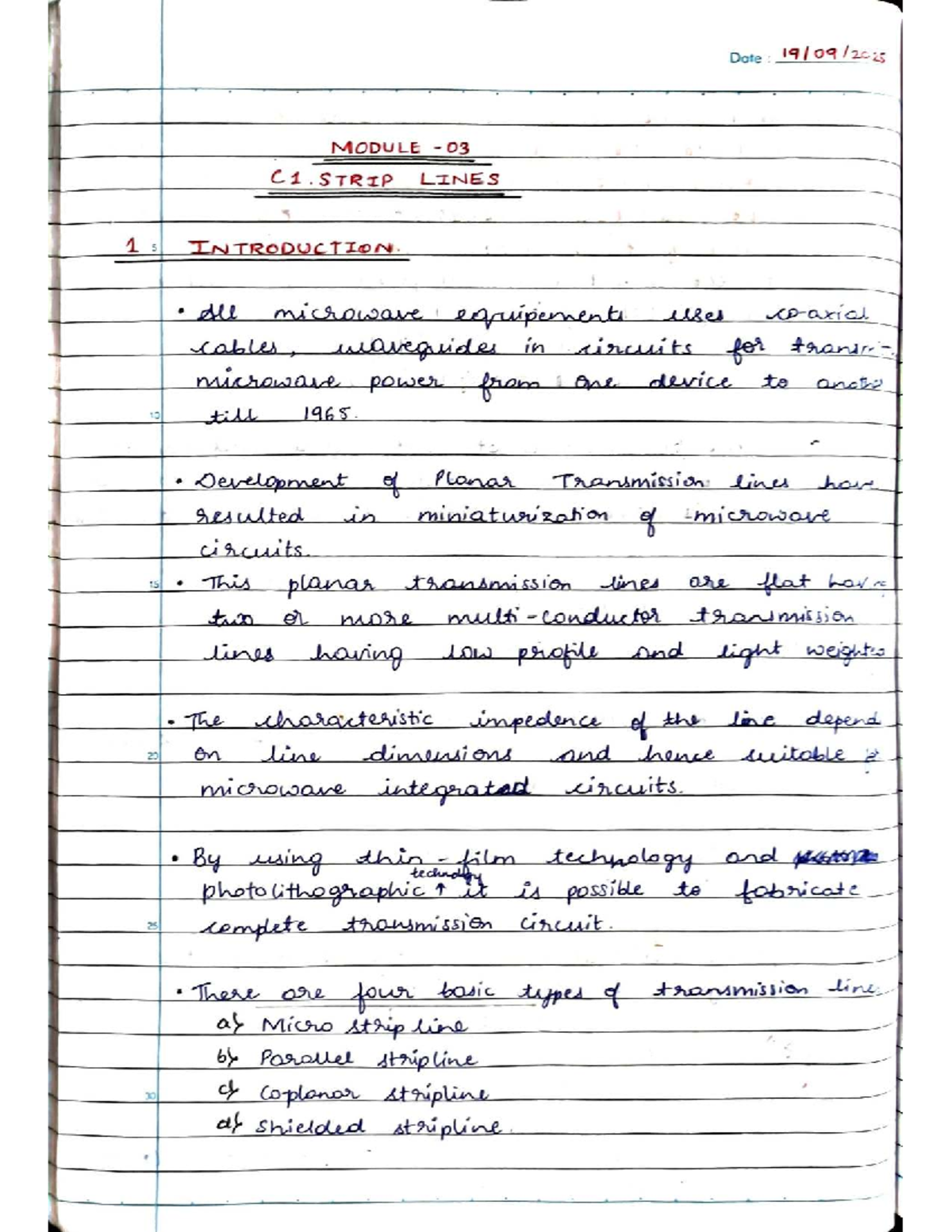 MAT - Module 5 Notes: Microwave Transmission Lines and Antenna Basics ...