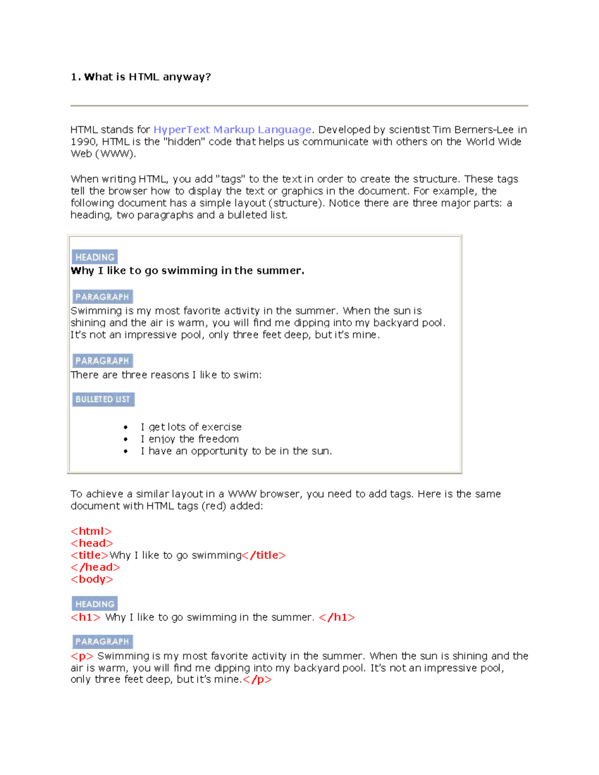 HTML teaching aid - IT HELPS TEACHERS WITH CAT - What is HTML anyway ...