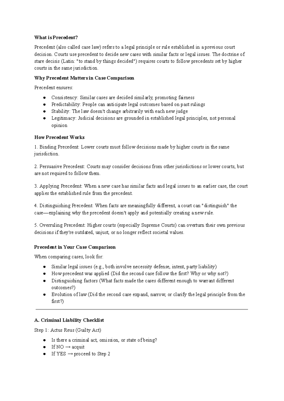 Assignment 2300 #2: Case Studies on Legal Precedents and Principles ...
