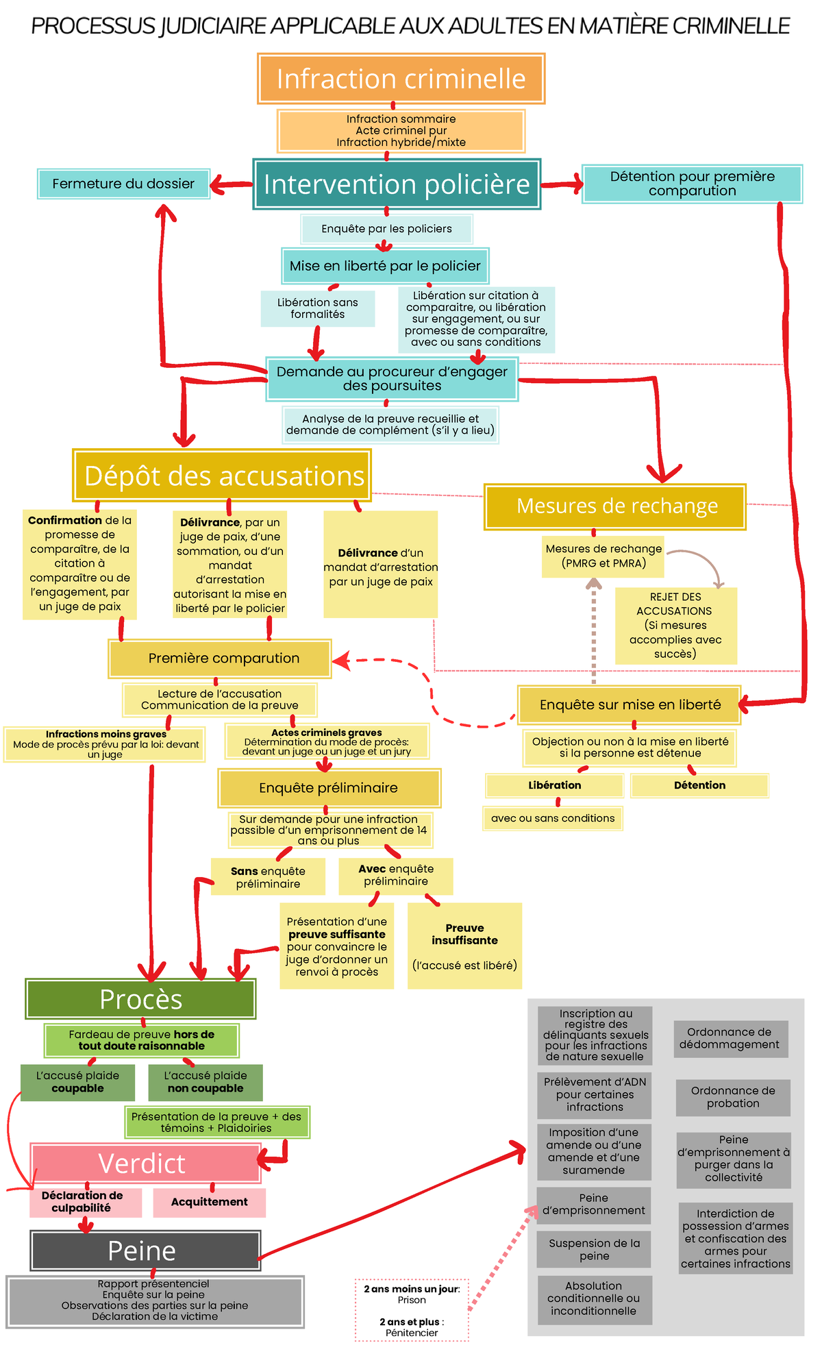 Tableau - Processus Judiciaire Criminel pour Adultes - Studocu