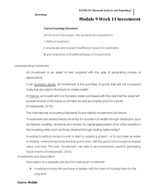 Module 1 Using Ratios TO Evaluate Companies - [Financial Analysis and ...