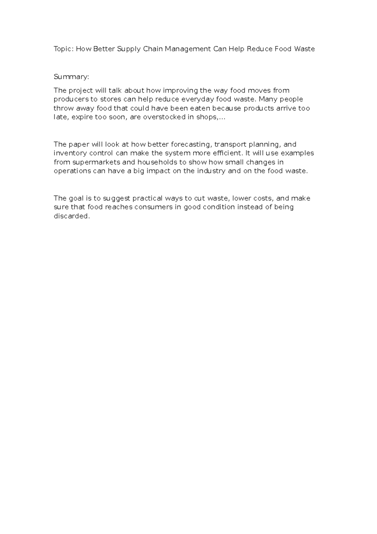 SCM 101: Reducing Food Waste Through Better Supply Chain Management ...