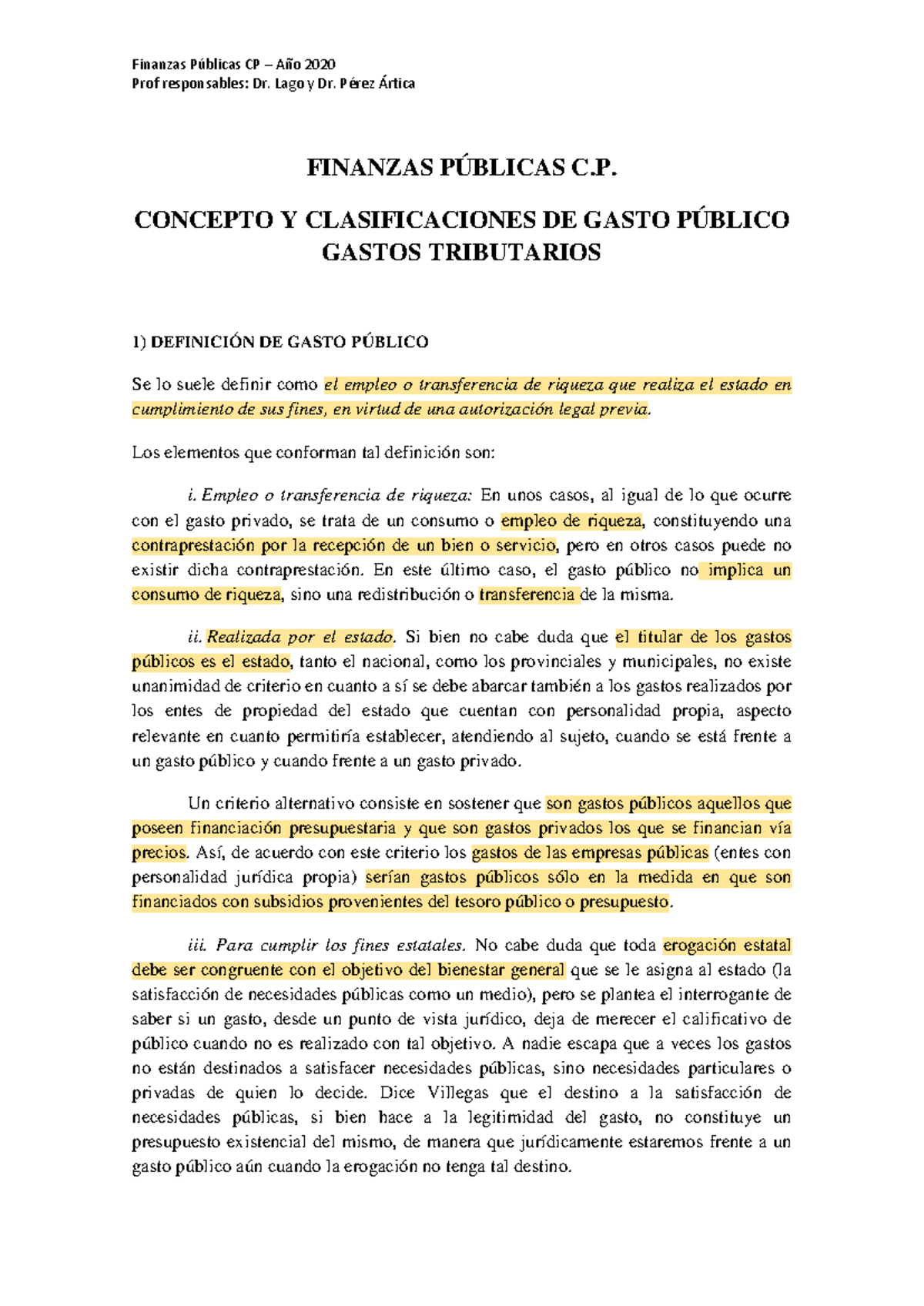 Unidad 4: Concepto y Clasificación del Gasto Público - Finanzas ...