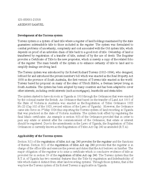 RTA 205: Understanding the Purpose of Certificate of Title in Torrens ...