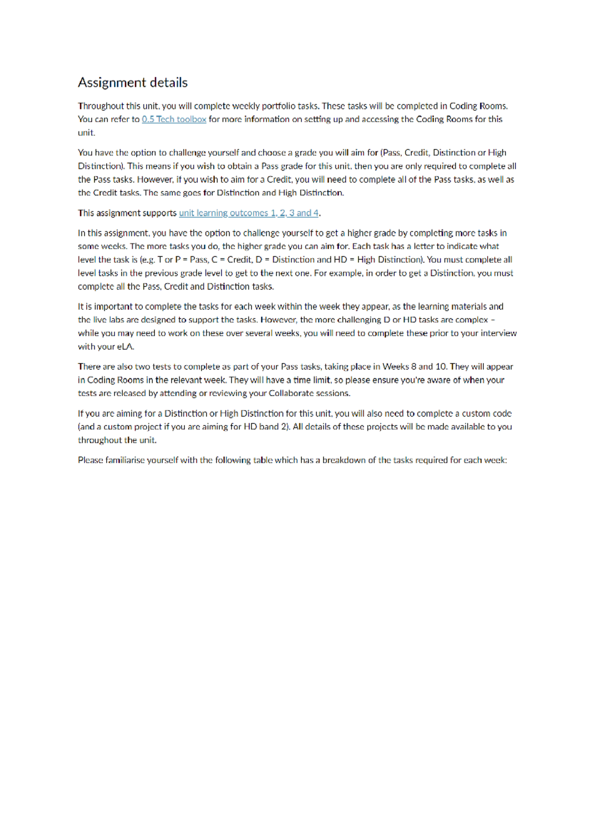 Portfolio Tasks - Assignment 1 Overview and Guidelines - Studocu