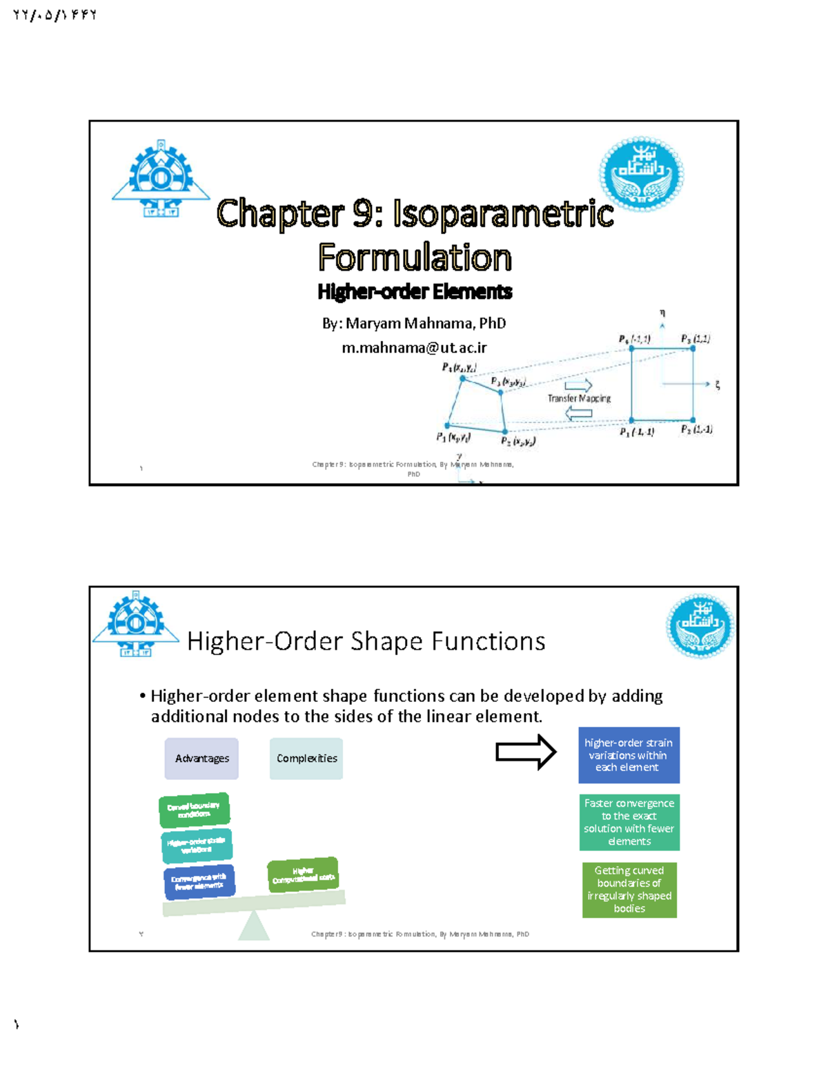 Chapter 9: Isoparametric Formulation - Key Concepts and Applications - Studocu
