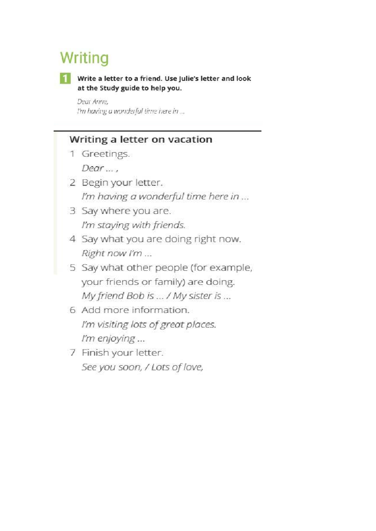 Writing a Letter to a Friend - E4B Study Guide - Studocu