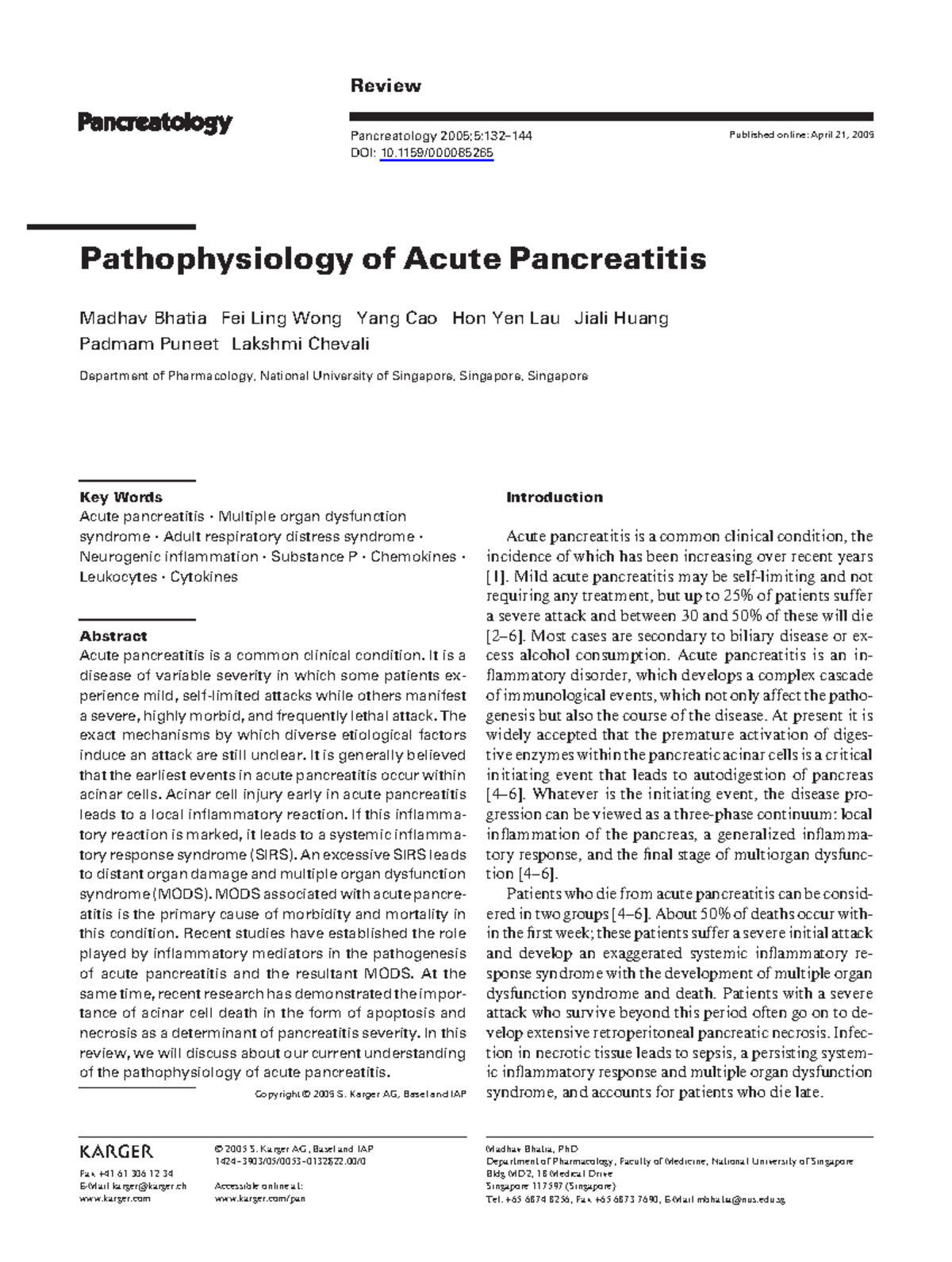 013 Pathophysiology of Acute Pancreatitis (Pancreatology, 2005 ) - Fax ...