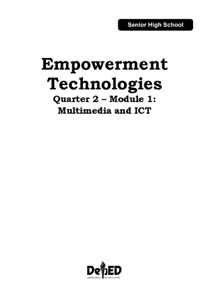 Etech module q2 w5 - Empowerment Technologies Quarter 2 – Module 5: ICT ...