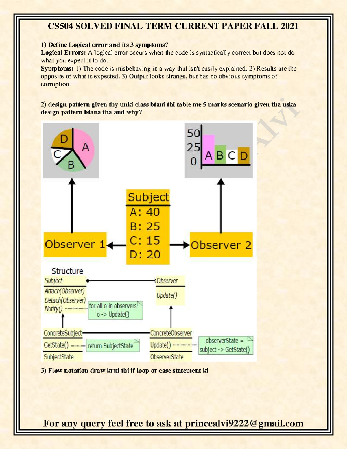 CS504 FINAL TERM CURRENT PAPER FALL 2021 - Key Concepts & Solutions ...