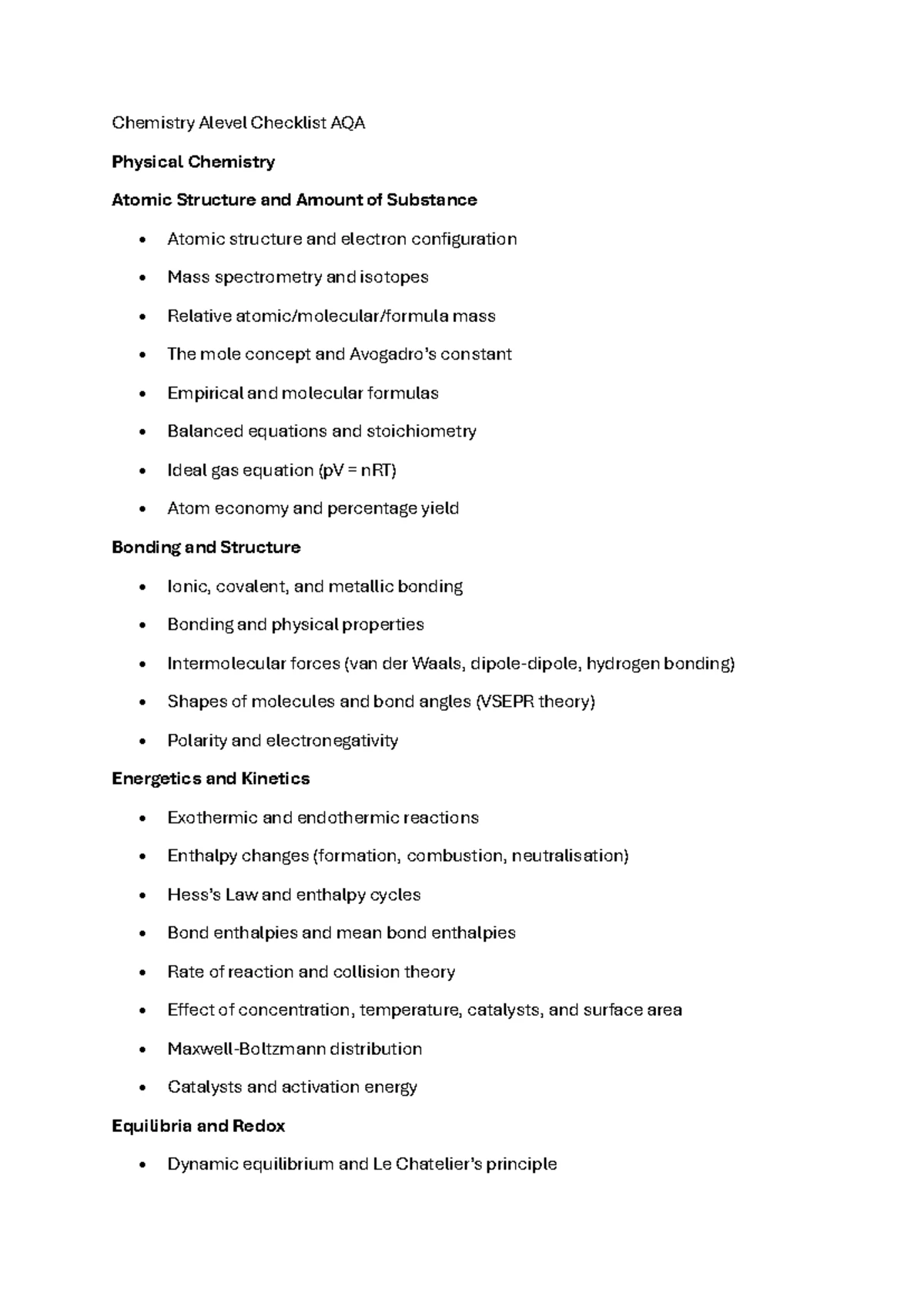 Cambridge International AS A Level Chemistry Student Book Answers - 1 ...