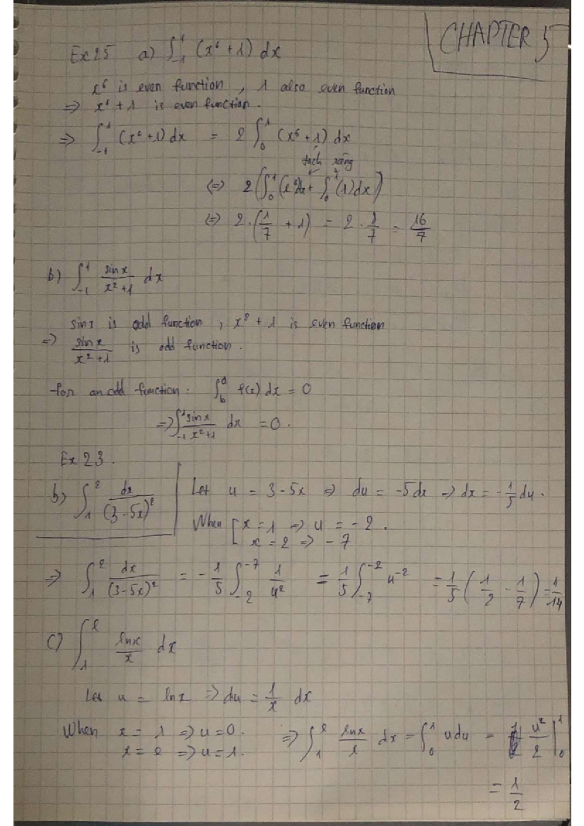 Chapter 5 - Even and Odd Functions in Calculus (EX25) - Studocu