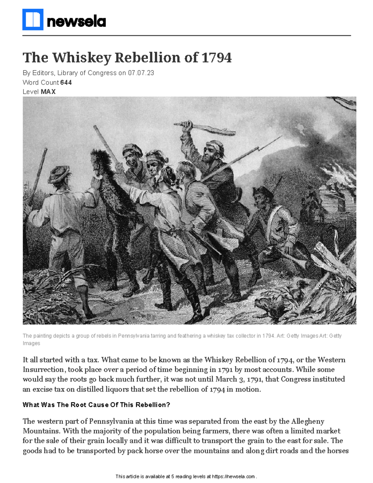 The Whiskey Rebellion of 1794: Causes & Historical Significance - Studocu