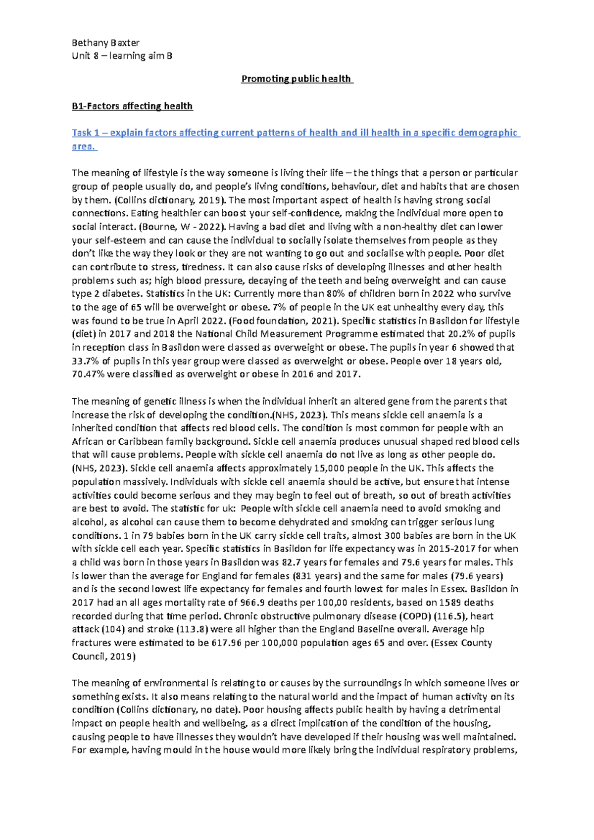 Unit 8 - learning aim b - Unit 8 – learning aim B Promoting public ...