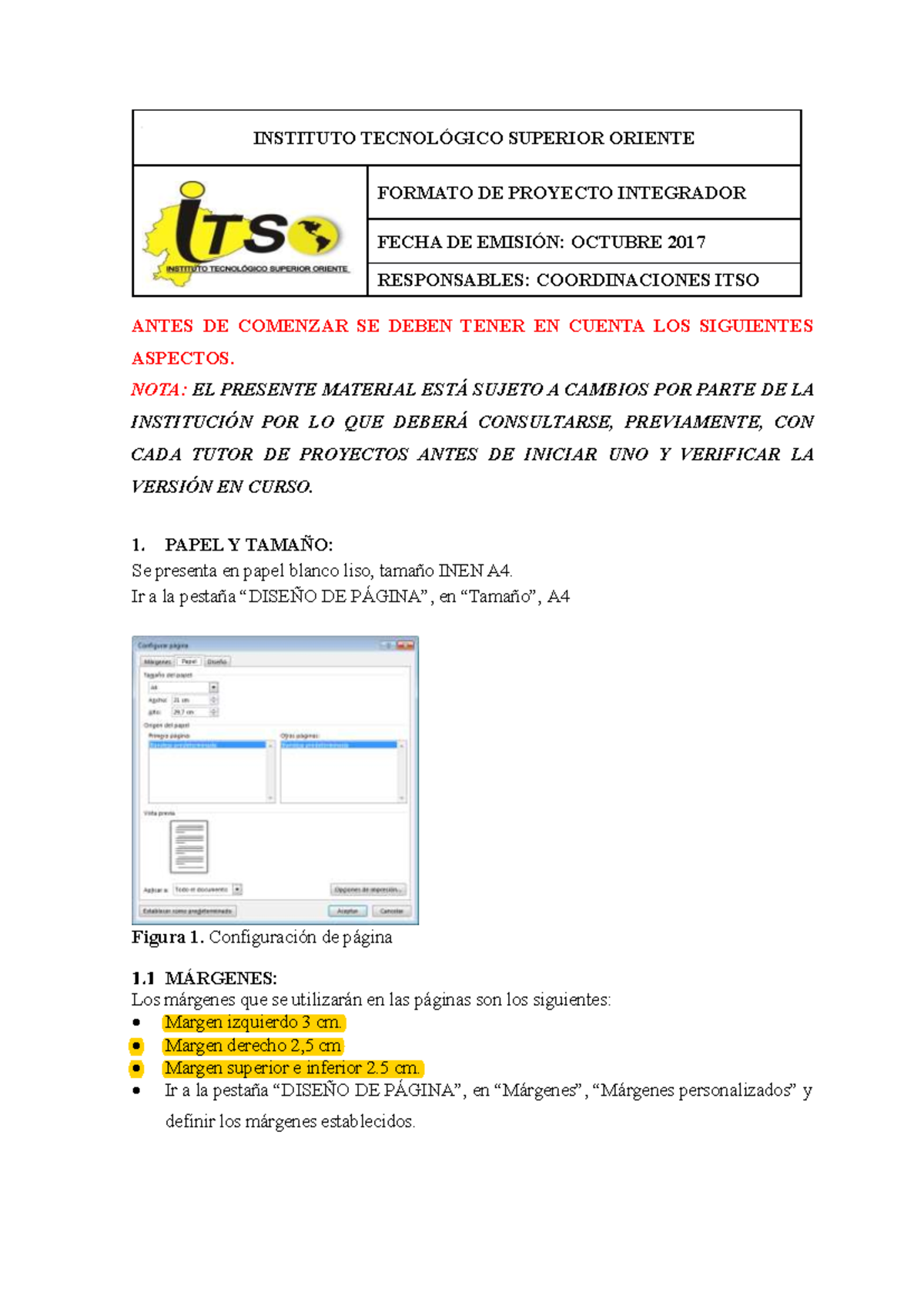 Formato de Proyecto Integrador ITSO: Guía y Requisitos Detallados - Studocu
