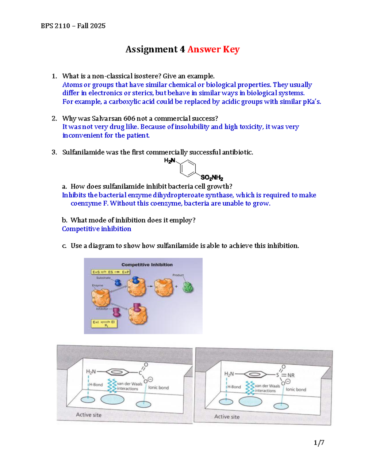 BPS 2110 Fall 2025 Assignment 4: Antibiotics Answer Key - Studocu