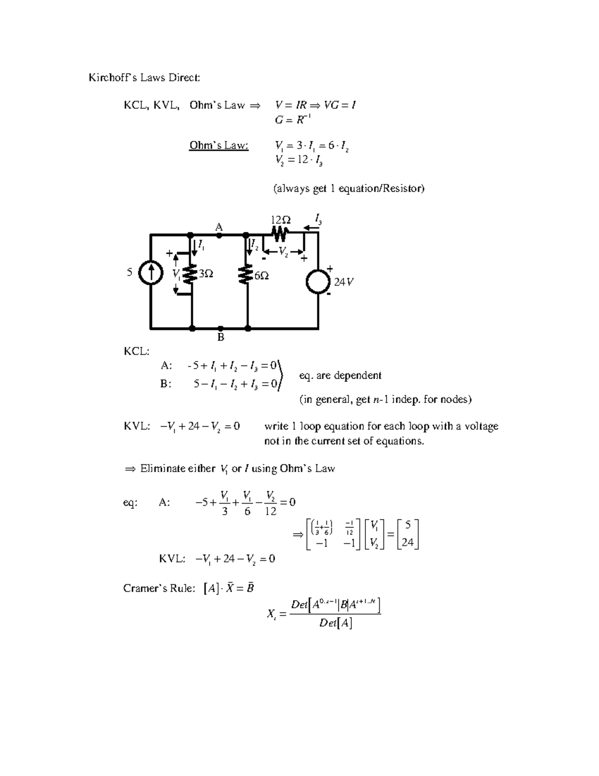 KCL and KVL Practice Questions for Circuits - KCL101 - Studocu