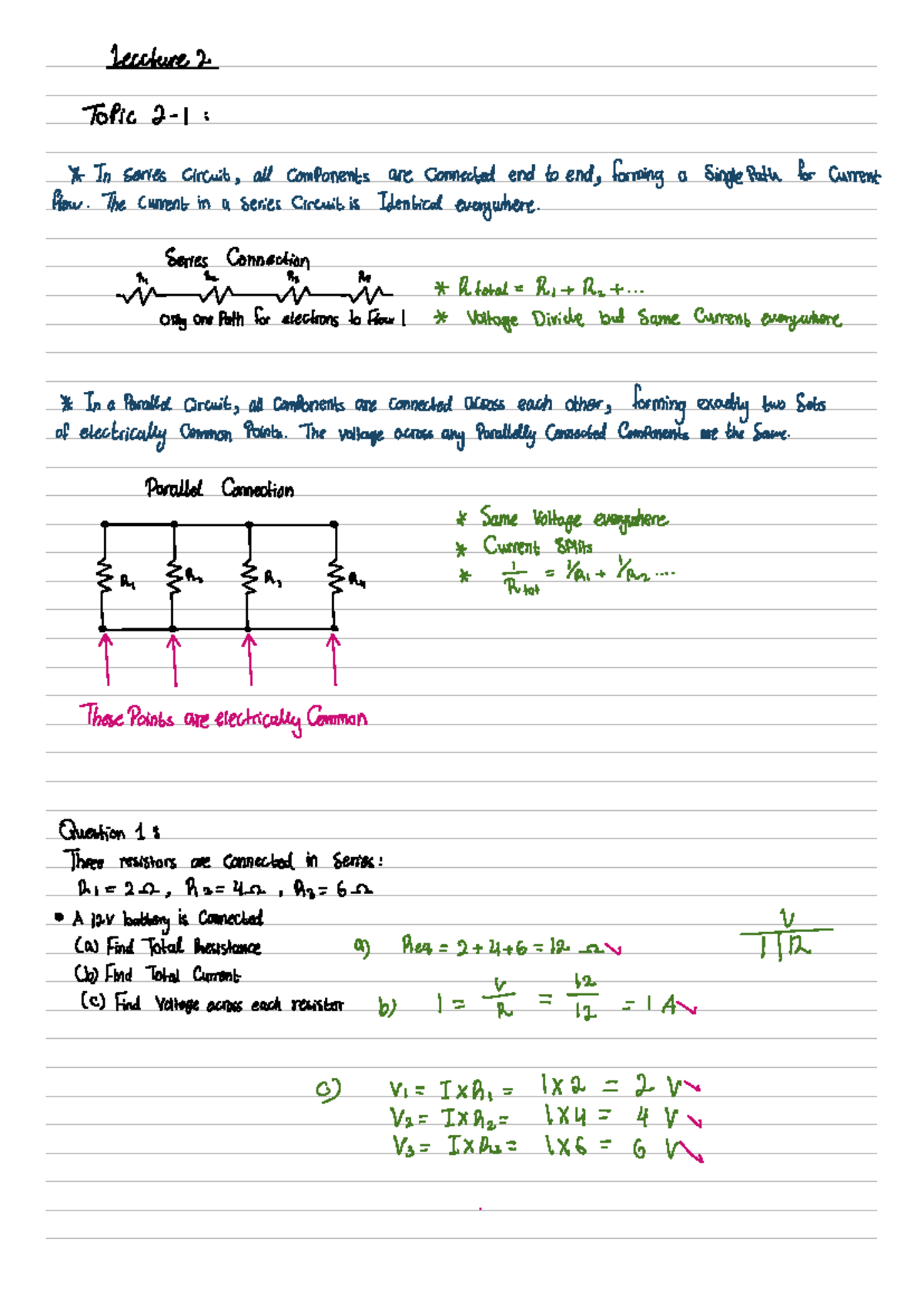 Lecture 2: Series and Parallel Circuits Explained - Studocu
