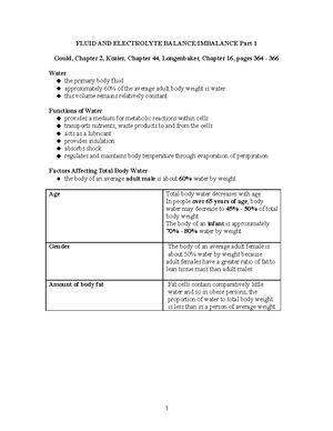 FLUID AND ELECTROLYTES CASE STUDY in electrolytes imbalance - FLUID AND ...