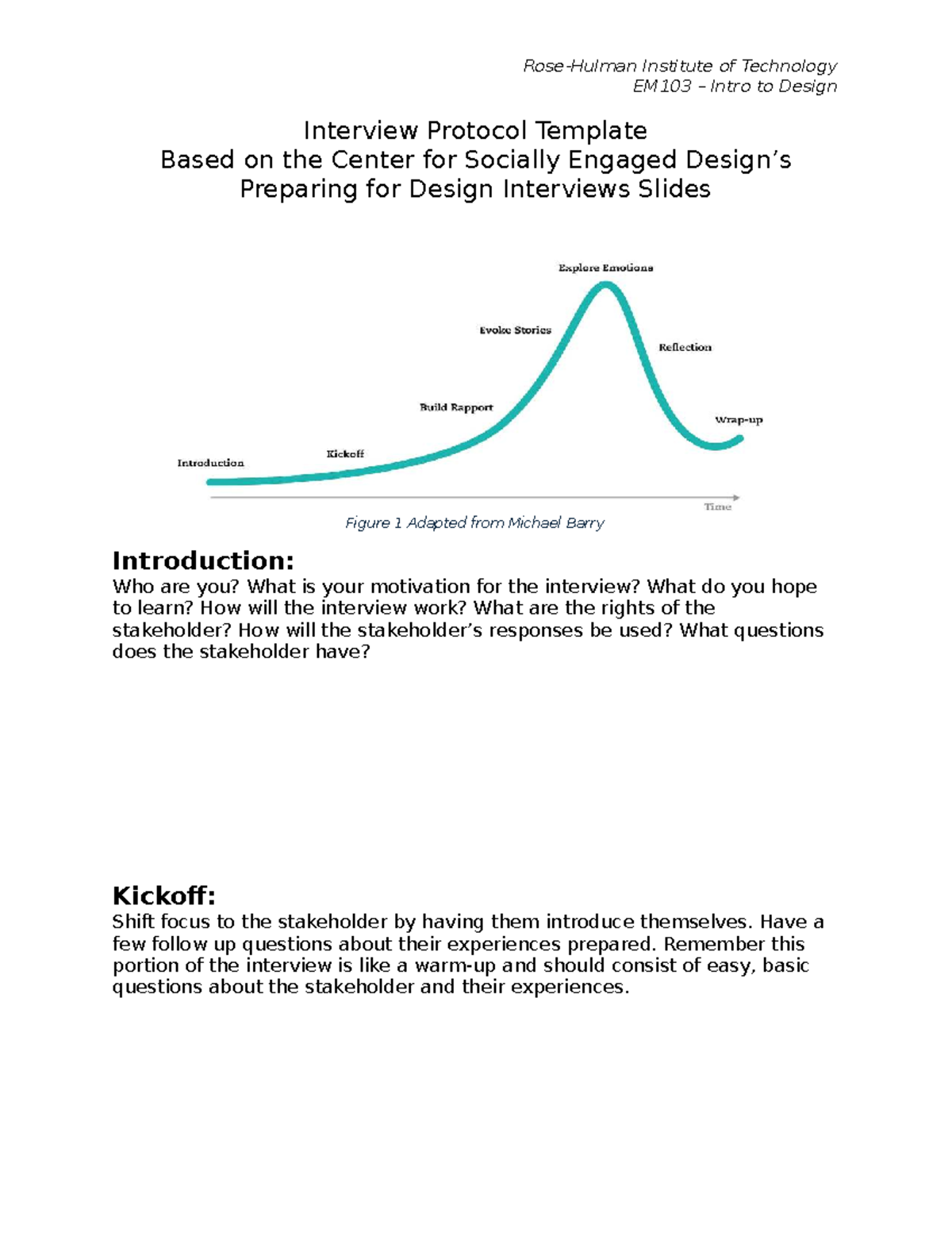 Interview Protocol Template - Rose-Hulman Institute of Technology EM103 ...