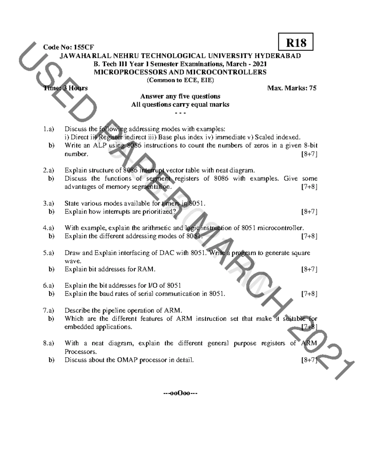 B. Tech R16 EIE Microprocessors & Microcontrollers Exam Notes - Oct ...