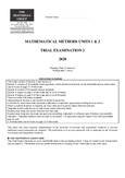 Mathematical Methods 1&2 - Grade: 11 - Victorian Certificate of ...
