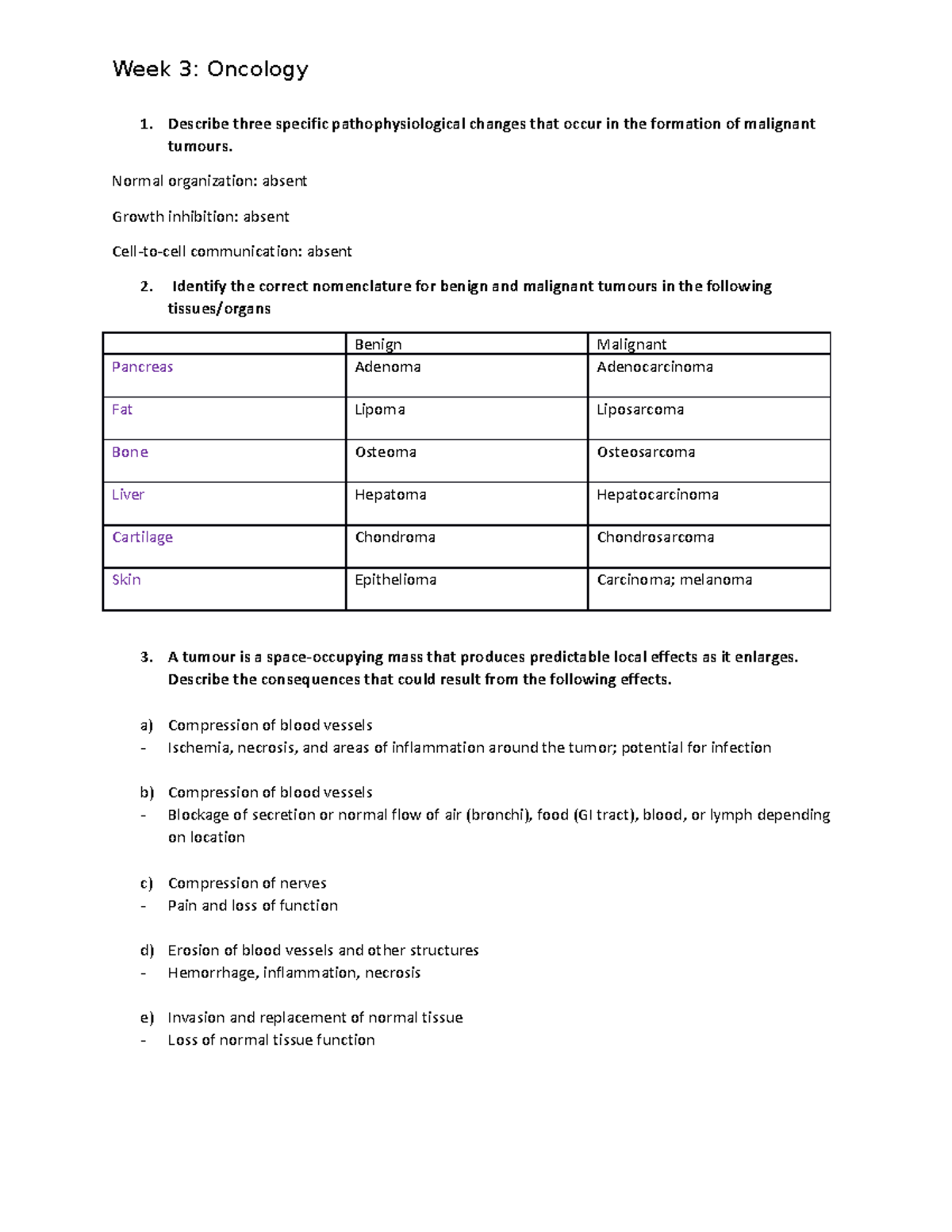 Pre-Class Assignment 2: Understanding Oncology and Tumor ...
