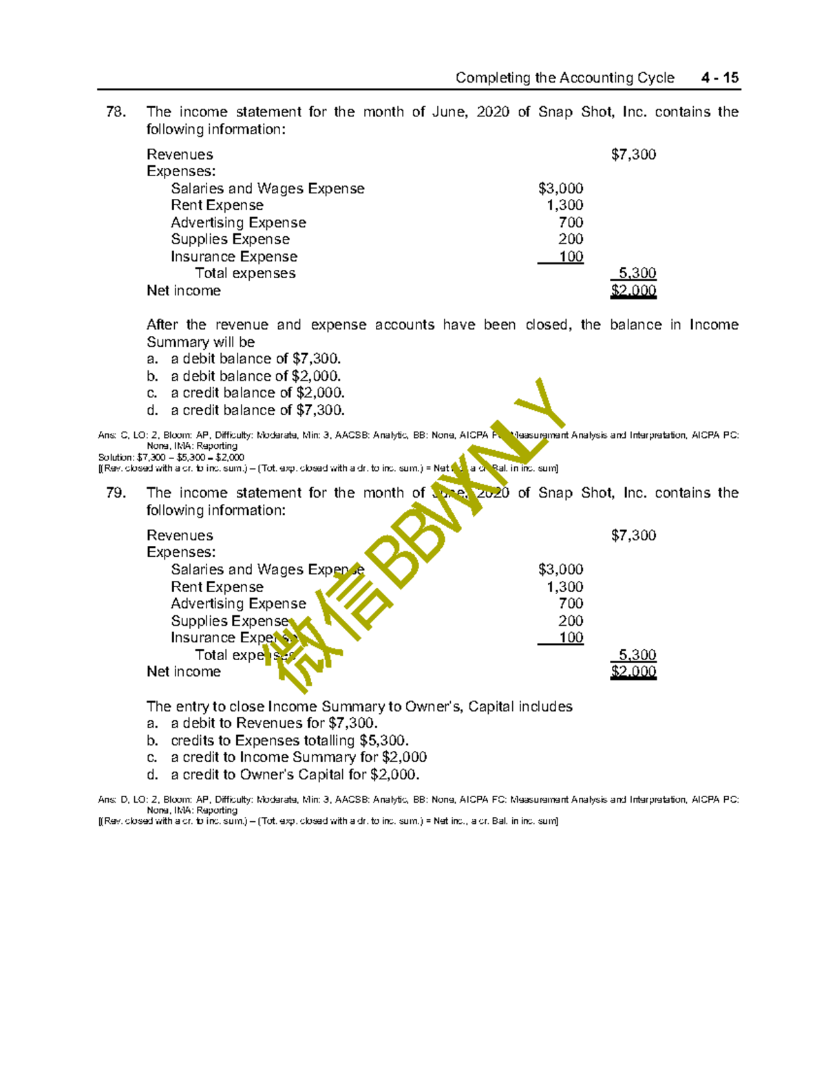 Accounting principles 14th edition by weygandt tb 384 - Completing the ...