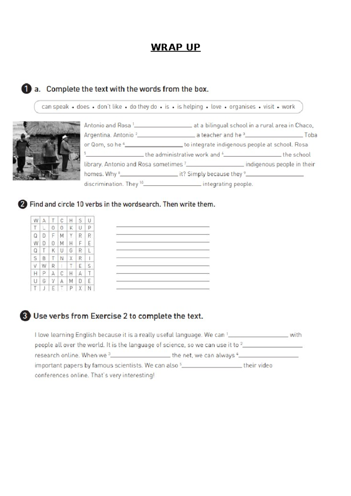 WRAP UP - Repaso: Verbs and Activities in English Learning - Studocu