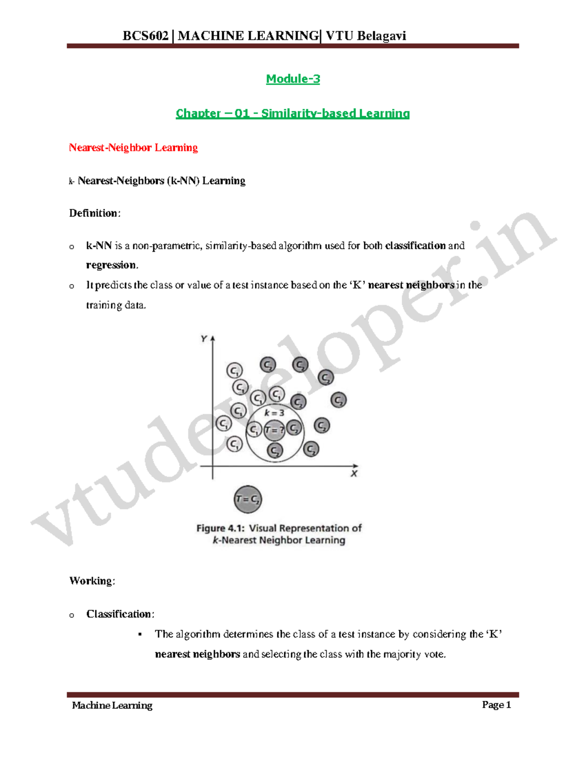 BCS602 MACHINE VTU Belagavi Chapter 01 & 02: Machine Learning Concepts - Studocu